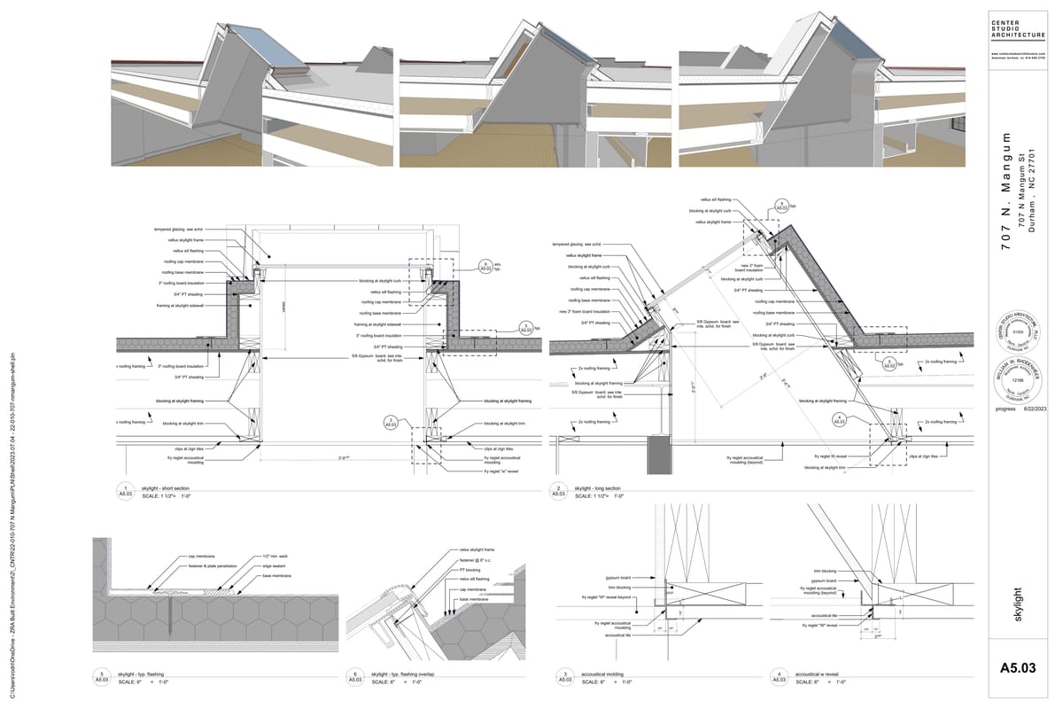 Historic Storefront - Detailed Skylight - rear stairs and lyft ...