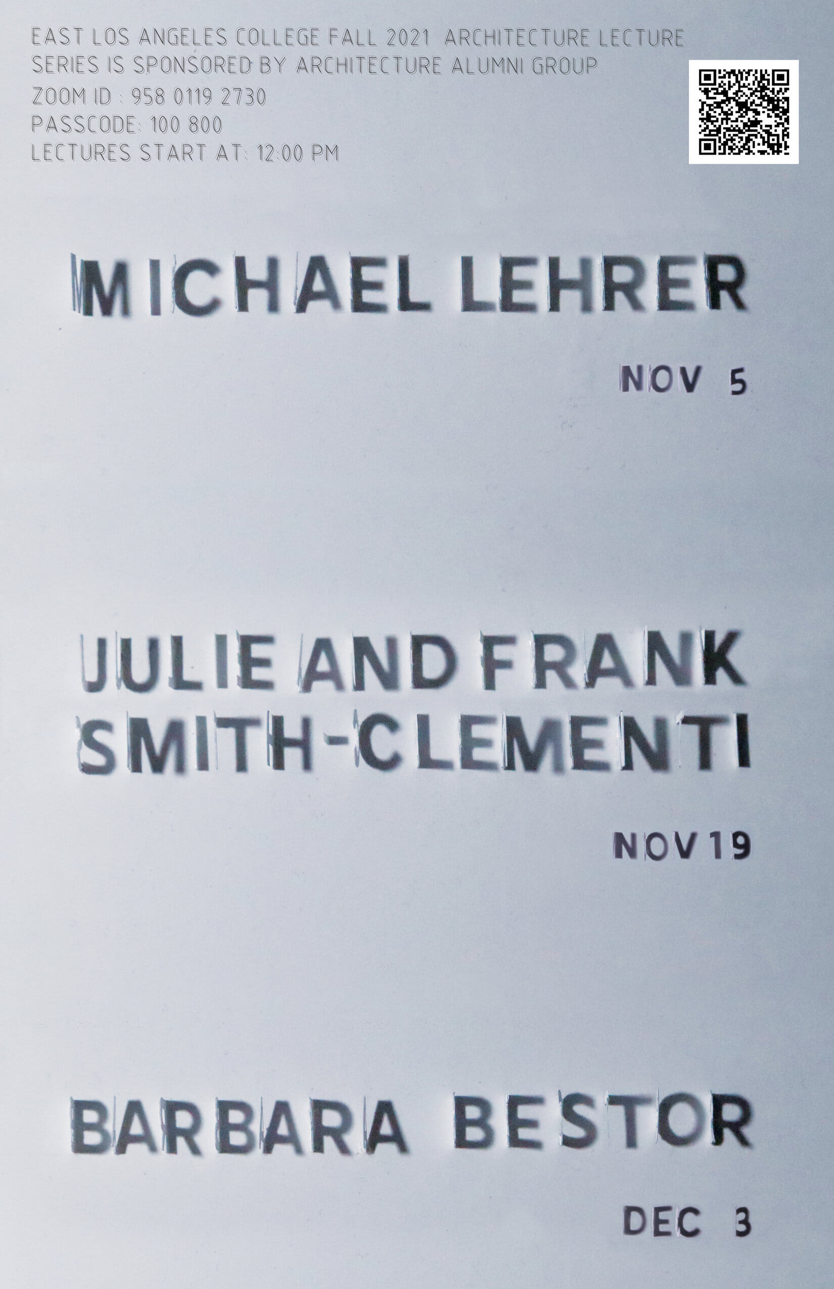 Get Lectured: East Los Angeles College, Fall '21 | News | Archinect