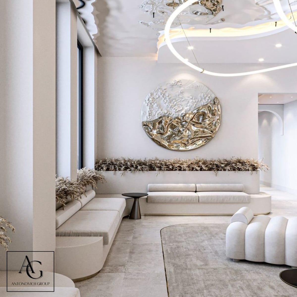 Futuristic Elegance in Office Reception Design | Luxury Antonovich ...