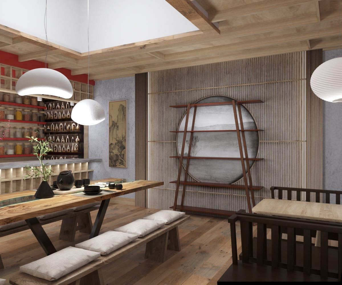 CHERRY BLOSSOM TEA ROOM | Experience design | Archinect