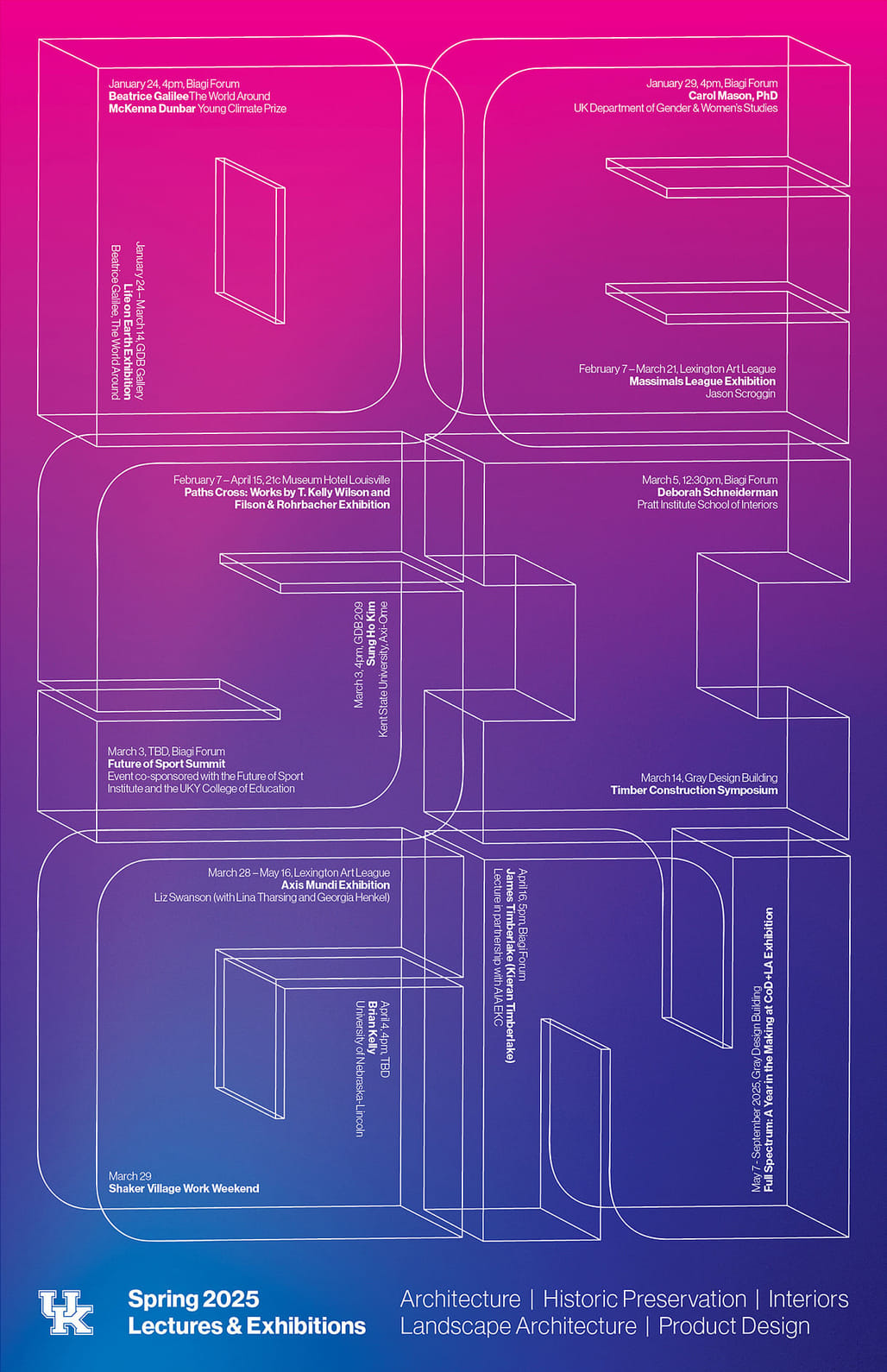 The most popular Spring '25 architecture school lecture posters are ...
