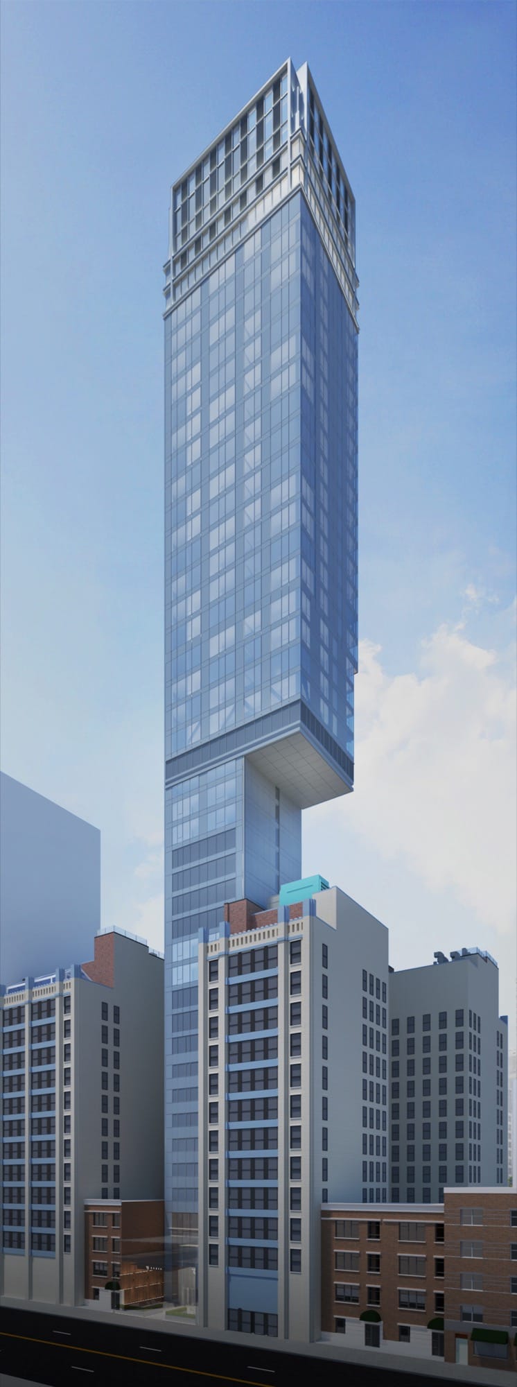 Major cantilevering hotel tower for Midtown Manhattan revealed by Marin ...