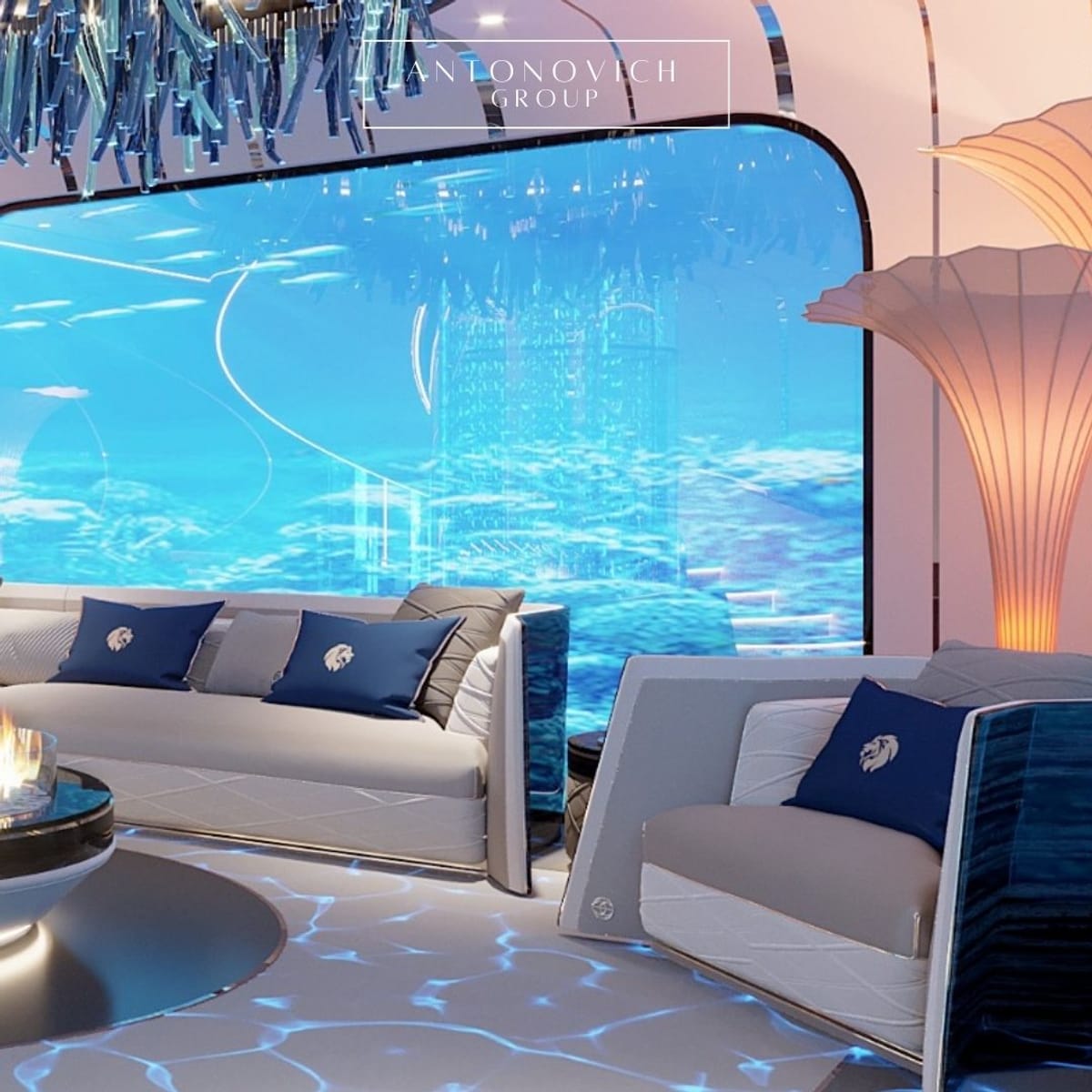 Underwater Sitting Room at World Islands Dubai | Luxury Antonovich ...