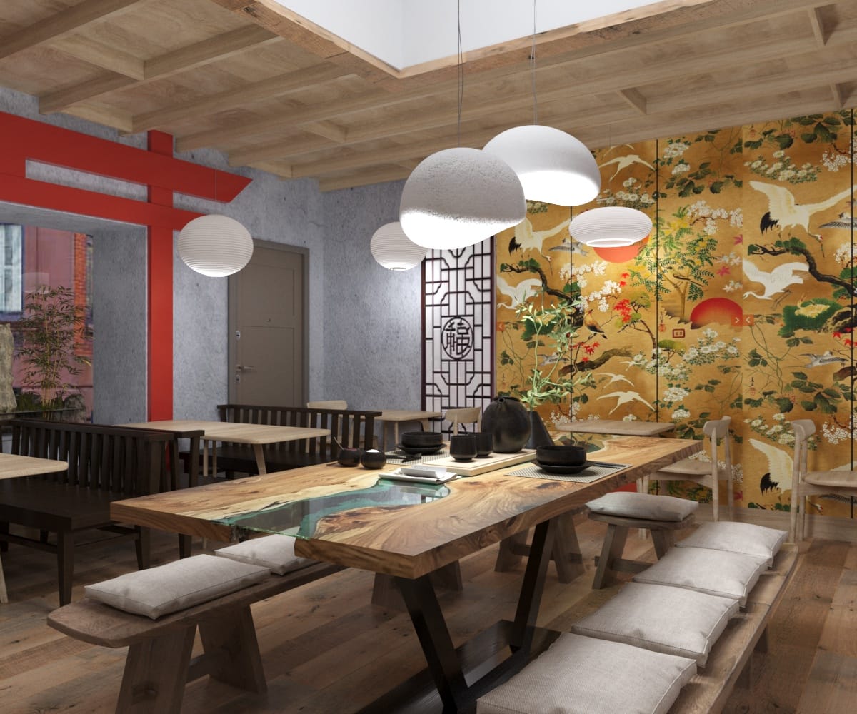 CHERRY BLOSSOM TEA ROOM | Experience design | Archinect