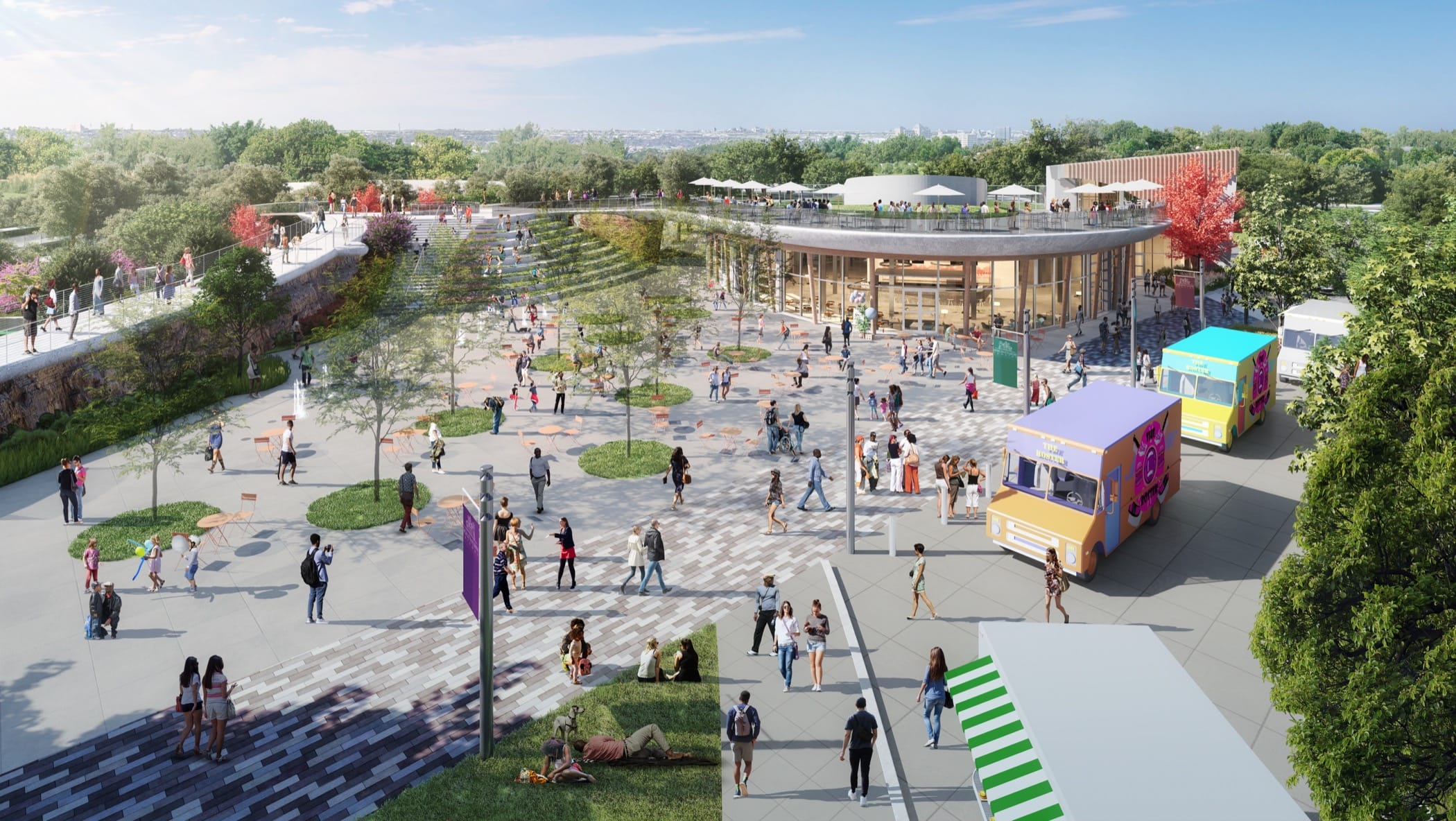 SWA and HKS construct park over Dallas highway to reconnect ...