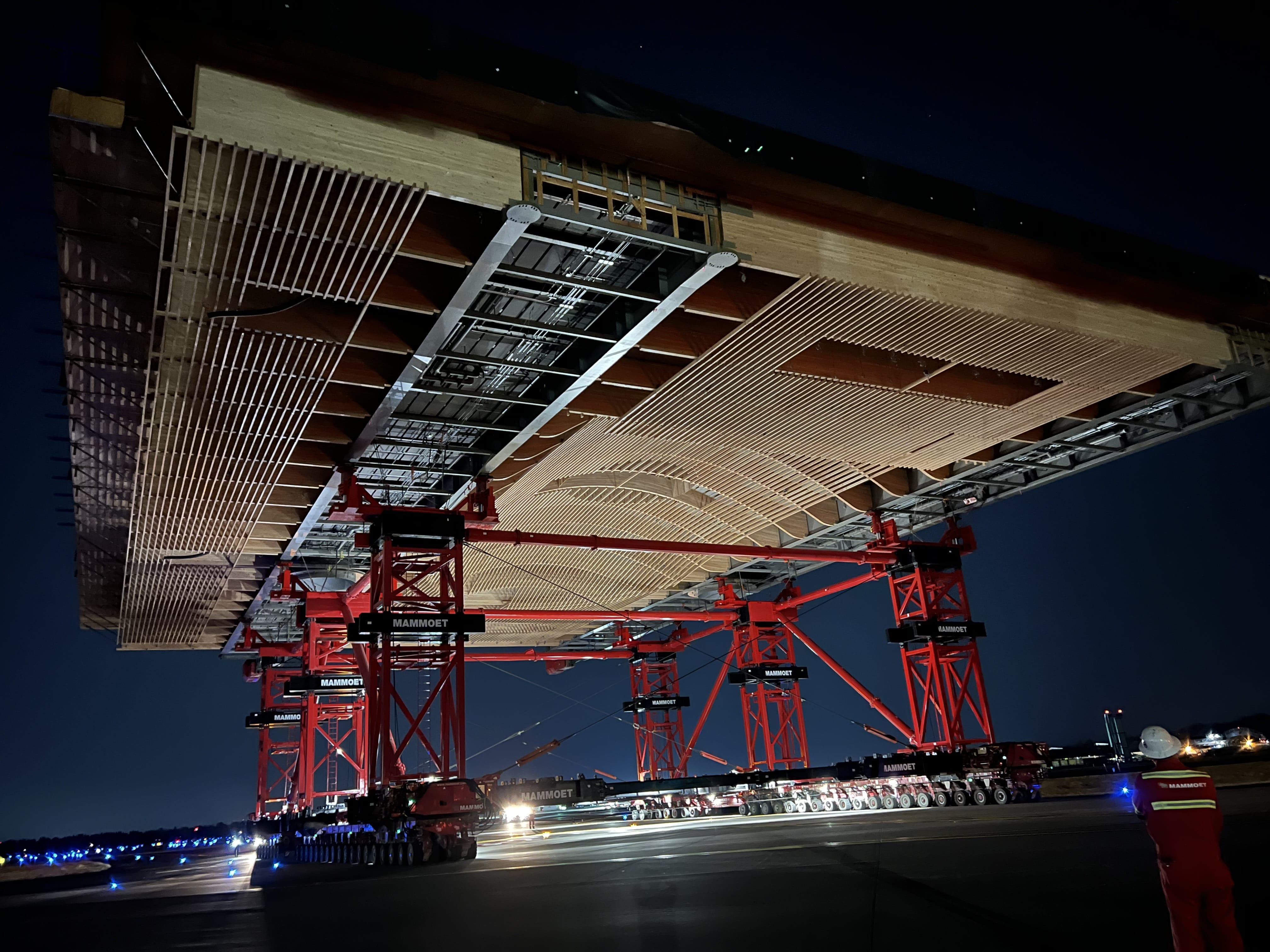 Construction underway of major timber roof for ZGF’s Portland airport ...
