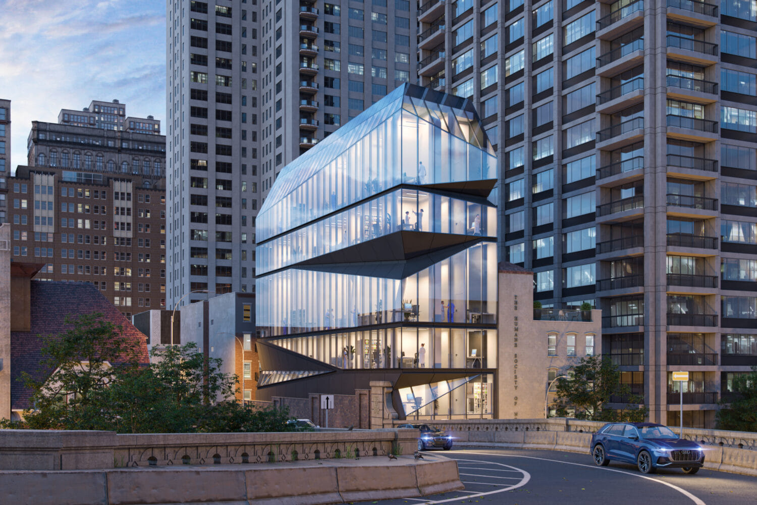 First renderings of new slim, glass-clad medical building in Manhattan ...