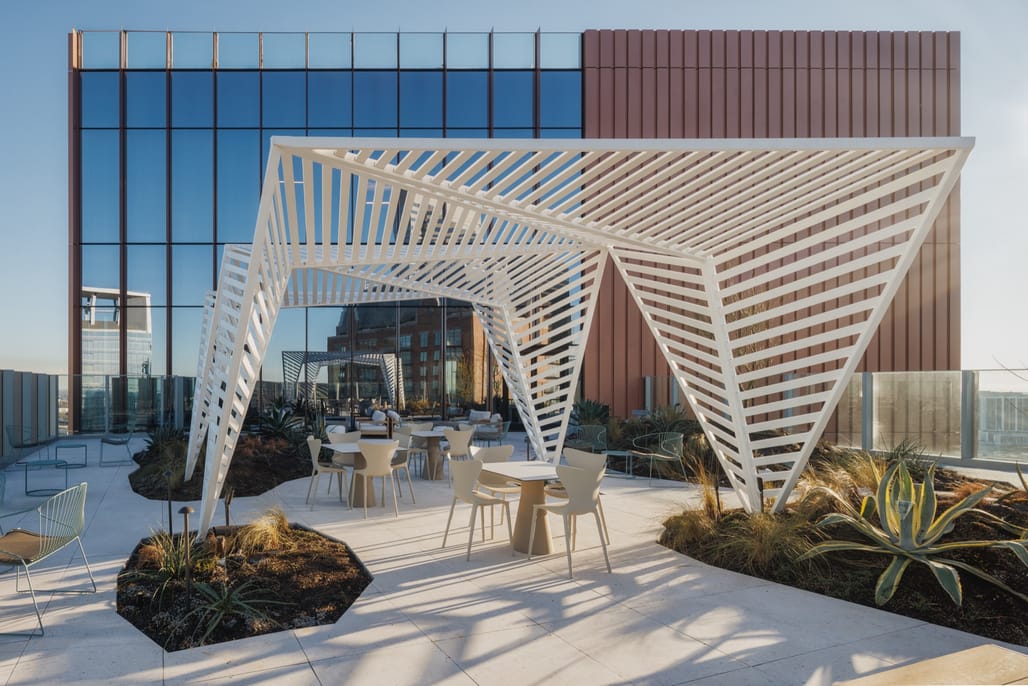 Skanska and BIG complete curving terracotta-colored tower in Houston ...