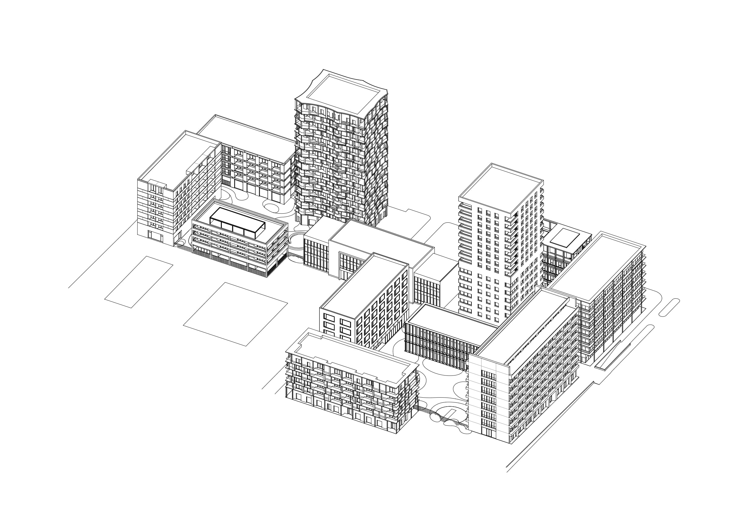 David Chipperfield Architects debut three-building La Confluence ...