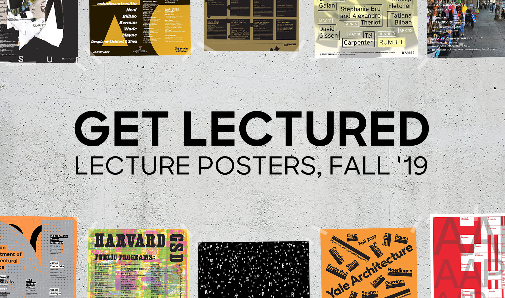 Vote now for your favorite Fall '19 architecture school lecture poster ...