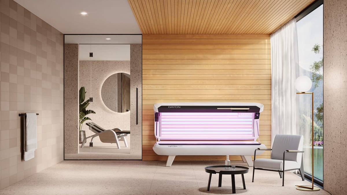 Product visualization of the DAYON LightSpa | Render Vision | Archinect