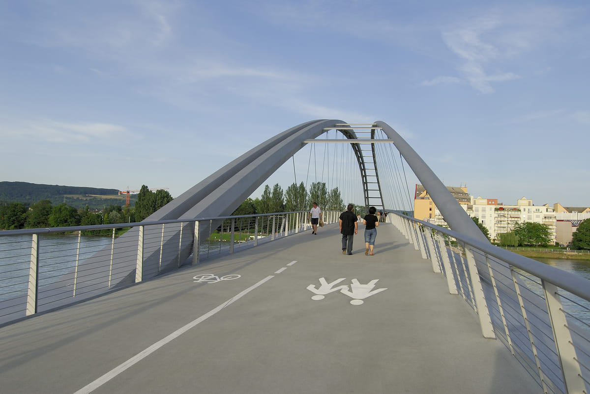 Three-country bridge | DFA | Dietmar Feichtinger Architectes | Archinect