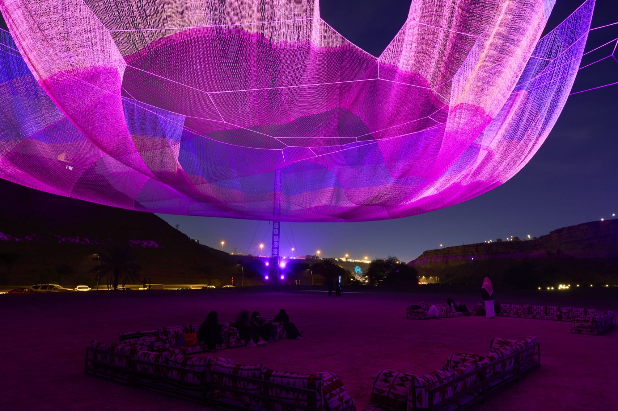 Janet Echelman completes rippling sculpture in Riyadh informed by ...