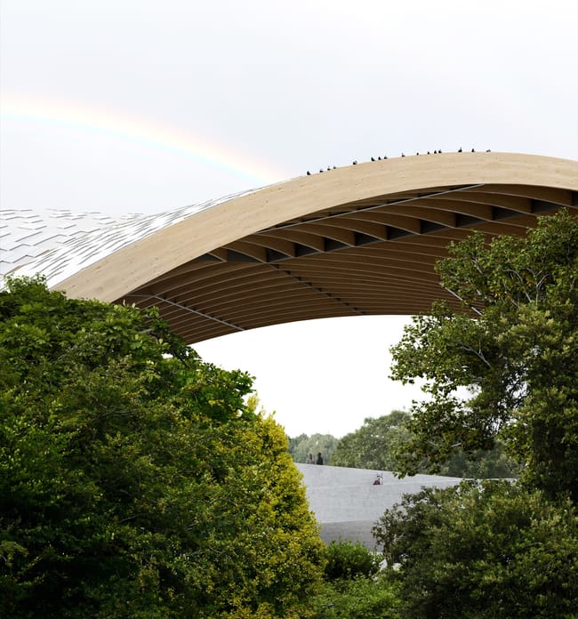 Construction begins on world’s largest free-span mass timber roof in ...