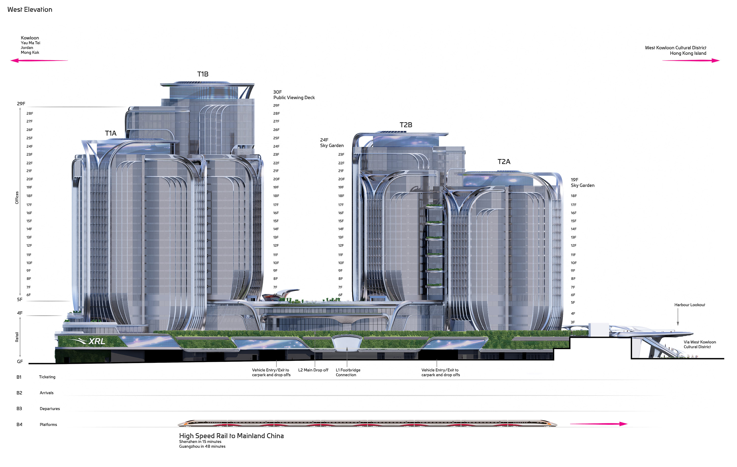 Zaha Hadid Architects' XRL Topside Development construction reaches ...
