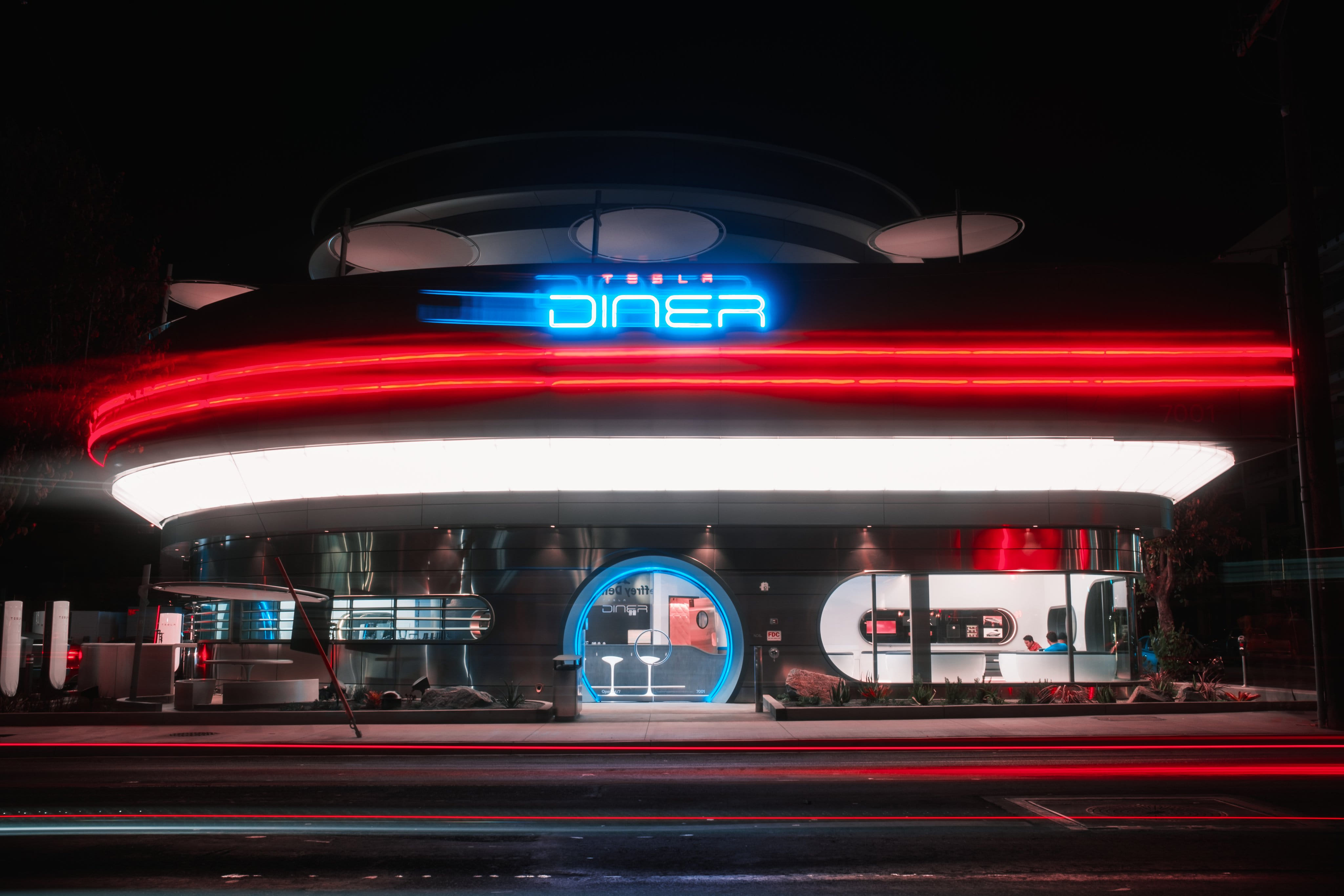 Tesla Diner opens in LA (with four-story movie screen blocking ...