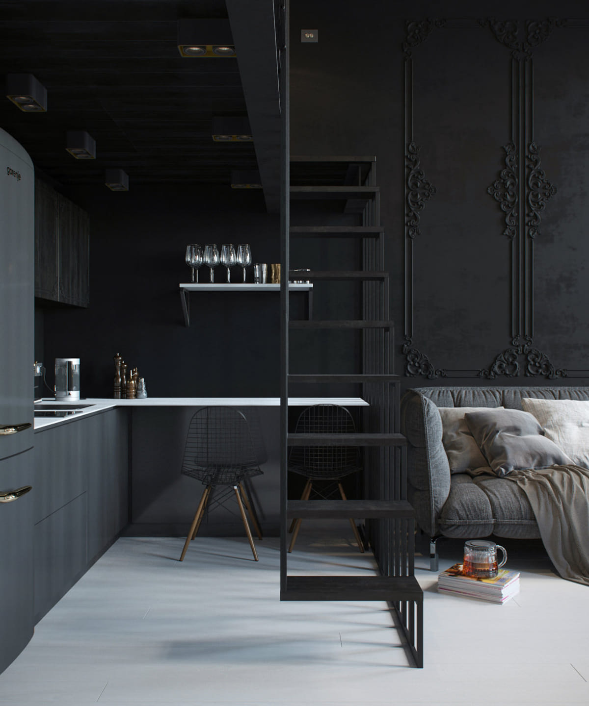 3D interior visualization of a Stalinka apartment | LUNAS | Archinect
