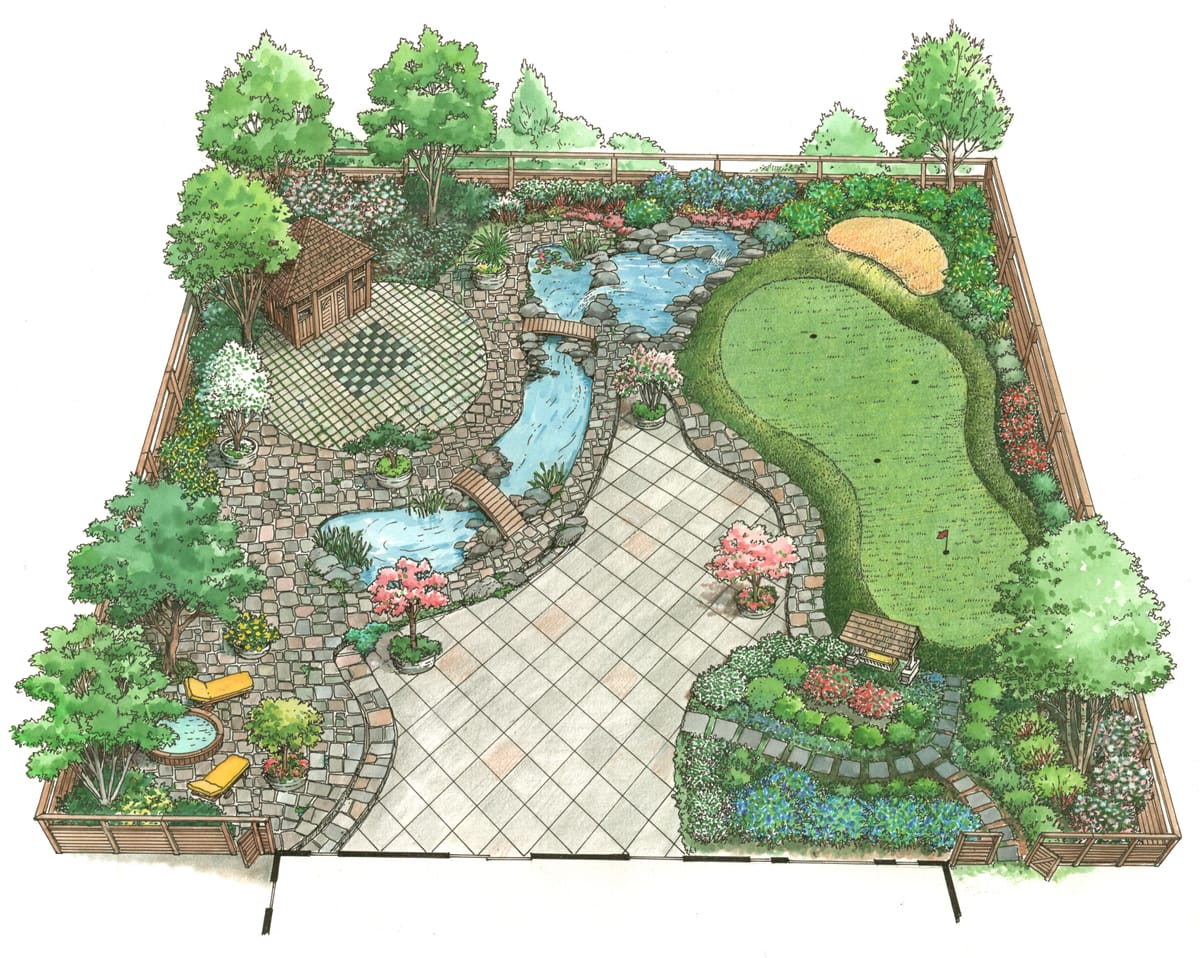 Par 3 Golf - Backyard Plans | Par 3 Design Group | Archinect
