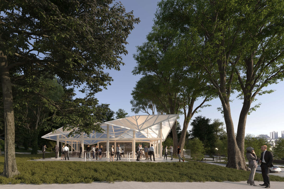 New Leaf | Fort Tryon Park | Stephen Moser Architect | Archinect