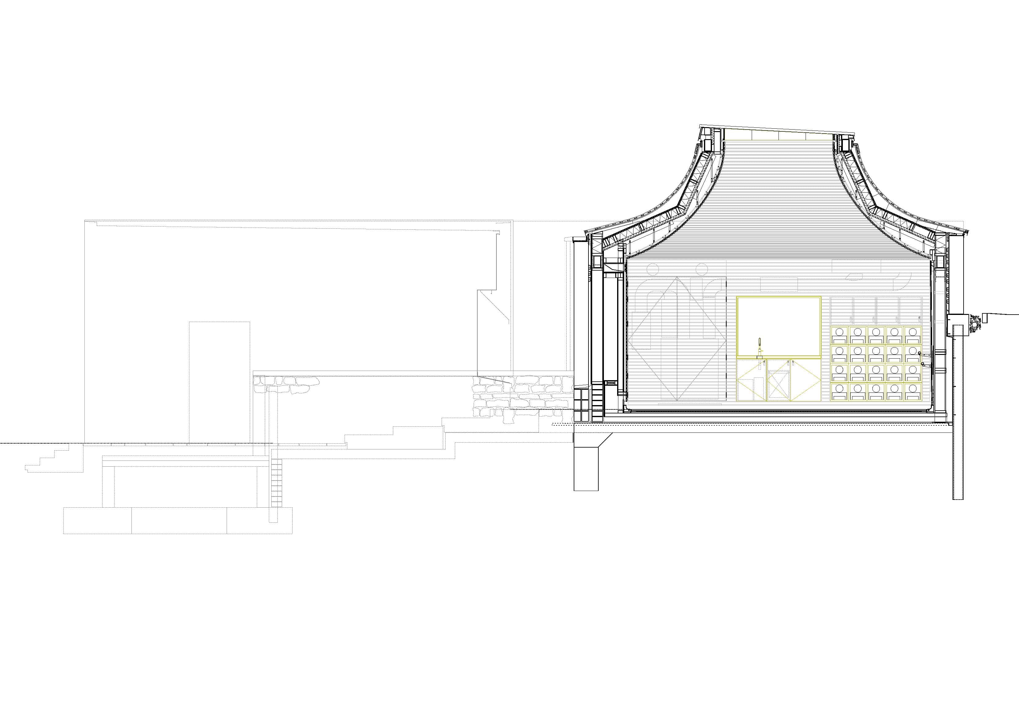Invisible Studio creates rammed stone yoga studio in UK countryside ...