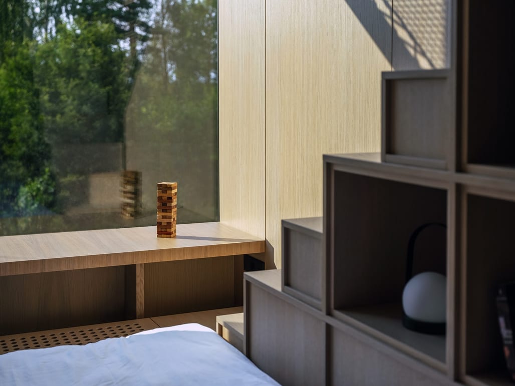 This cantilevering modular treehouse peeks into the Estonian wilderness ...