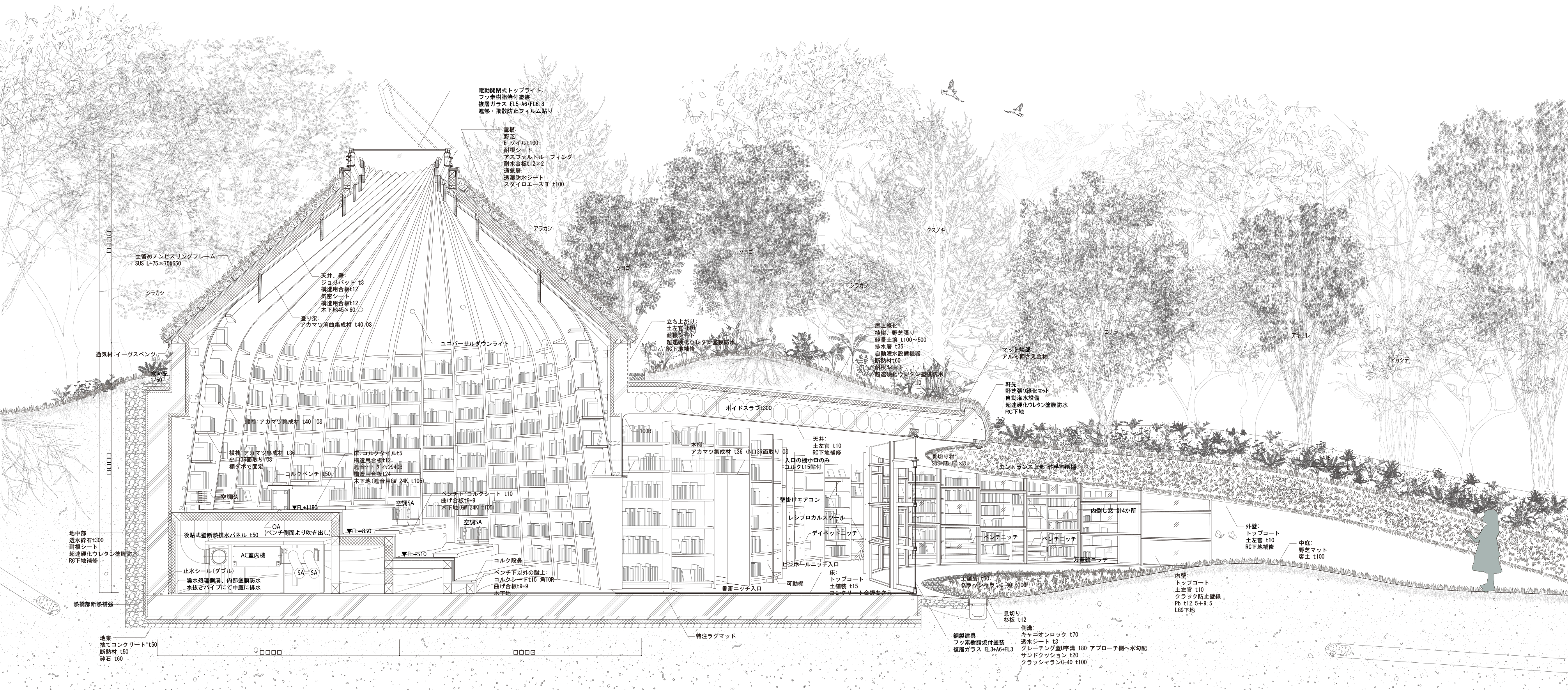 A submerged Japanese library by Hiroshi Nakamura & NAP as a ‘tranquil ...