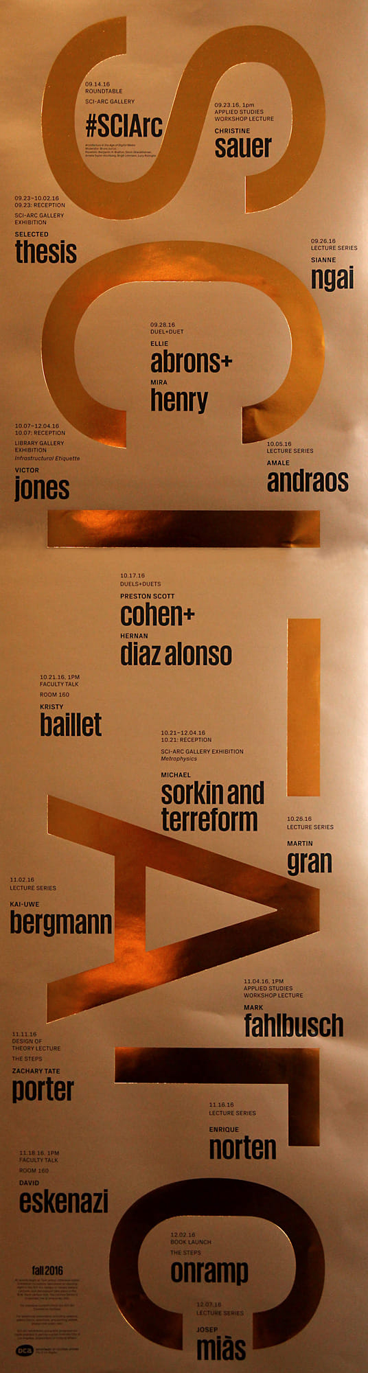 Get Lectured: SCI-Arc, Fall '16 | News | Archinect