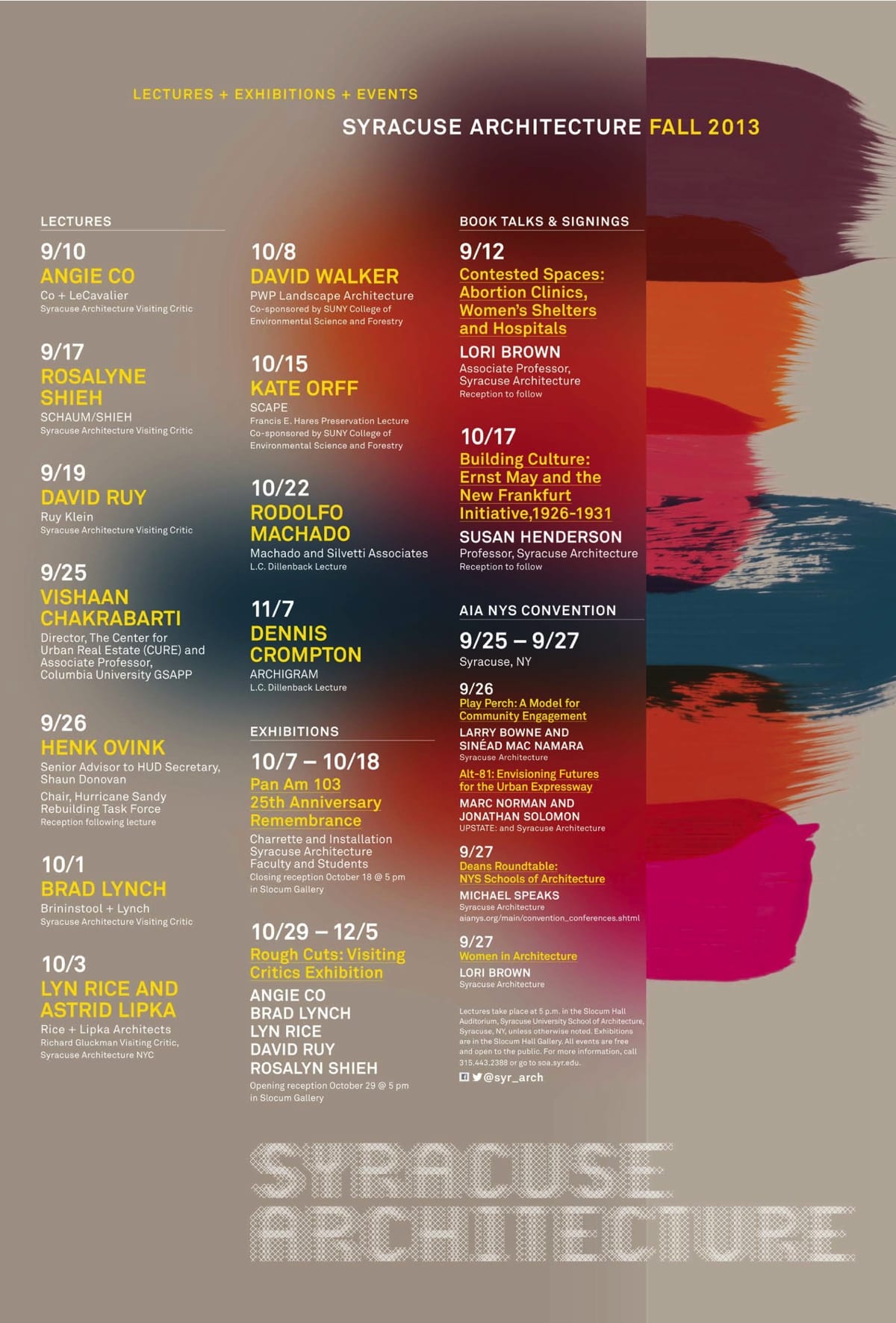 Get Lectured: Syracuse University Fall '13 | News | Archinect