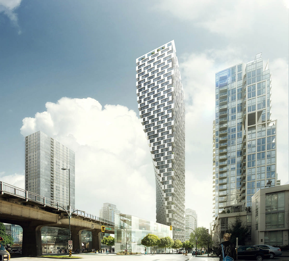 BIG’s 490-foot-tall Beach and Howe Tower for Vancouver | Gallery ...