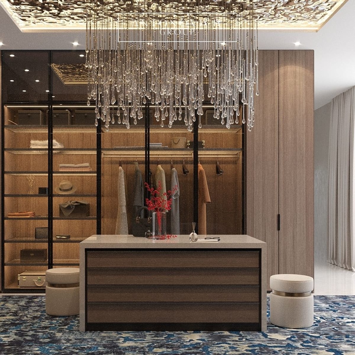 Tailored Elegance: Dressing Room Interior Design and Joinery Solution ...