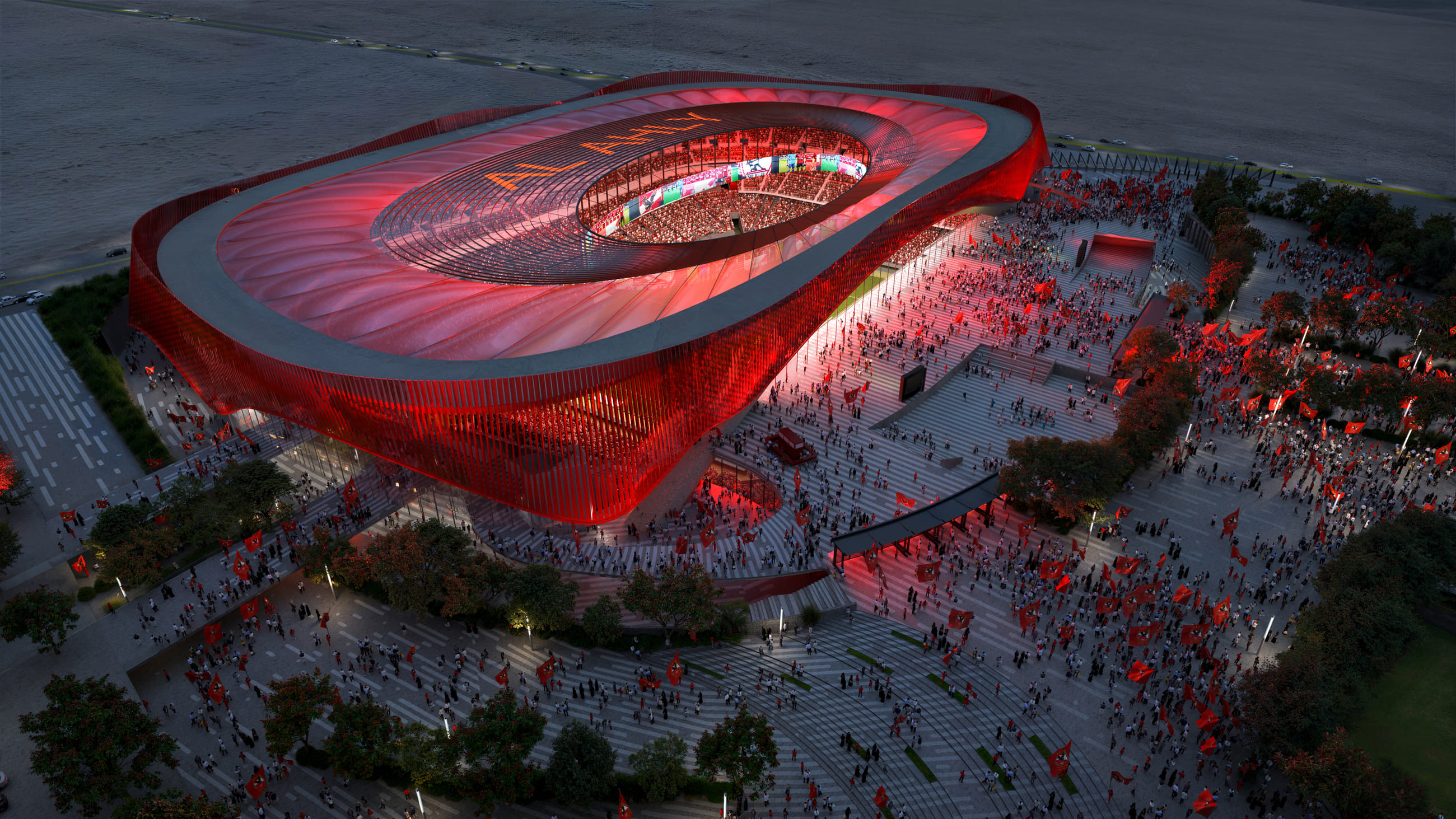 Gensler unveils new sunken Egyptian stadium design | News | Archinect