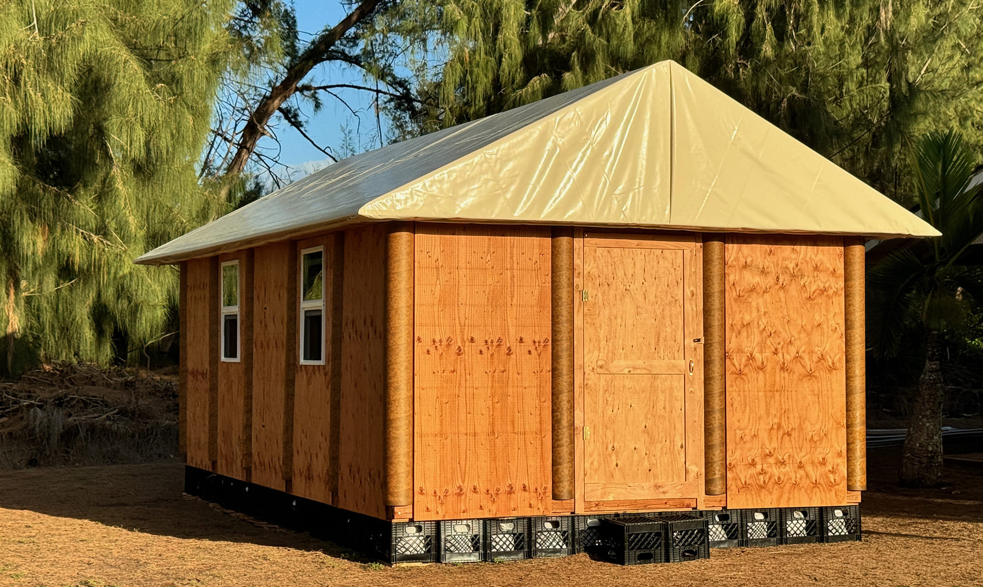 Shigeru Ban team constructs Paper Log House prototype in wildfire ...