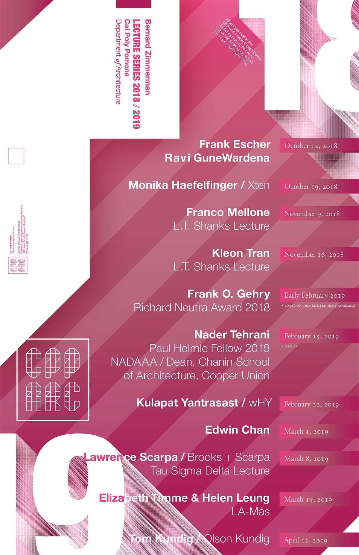 2018-19 CPP ARC Bernard ZImmerman Lecture Series | California State Polytechnic University ...