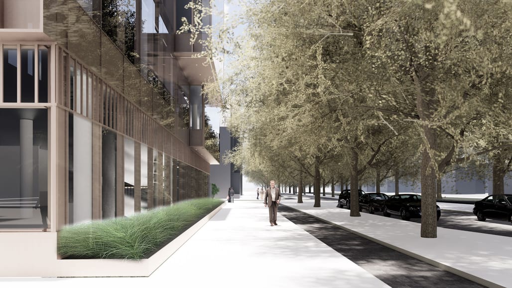 OMA reveals Amsterdam office building with 'woven' brick façade | News ...