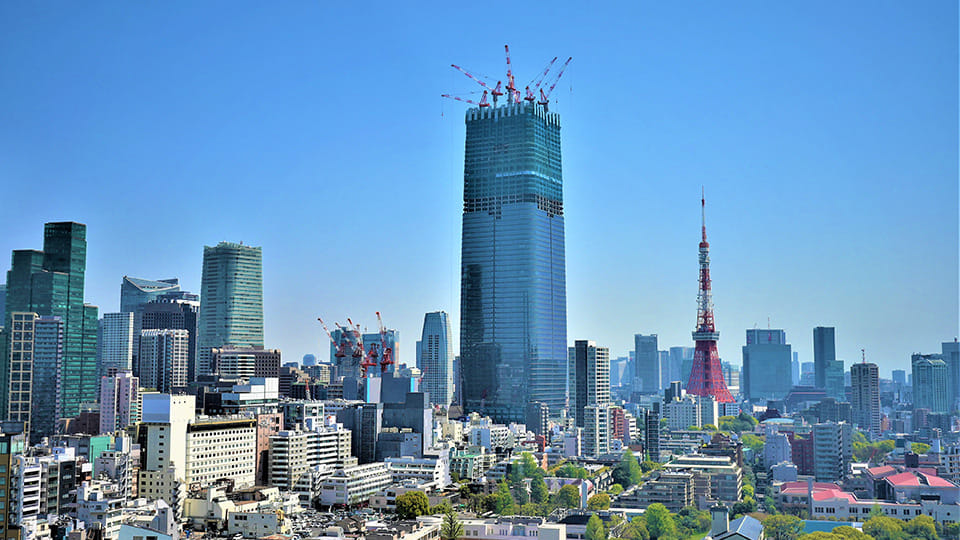 Tower frame on what will be Japan's tallest building has been completed ...