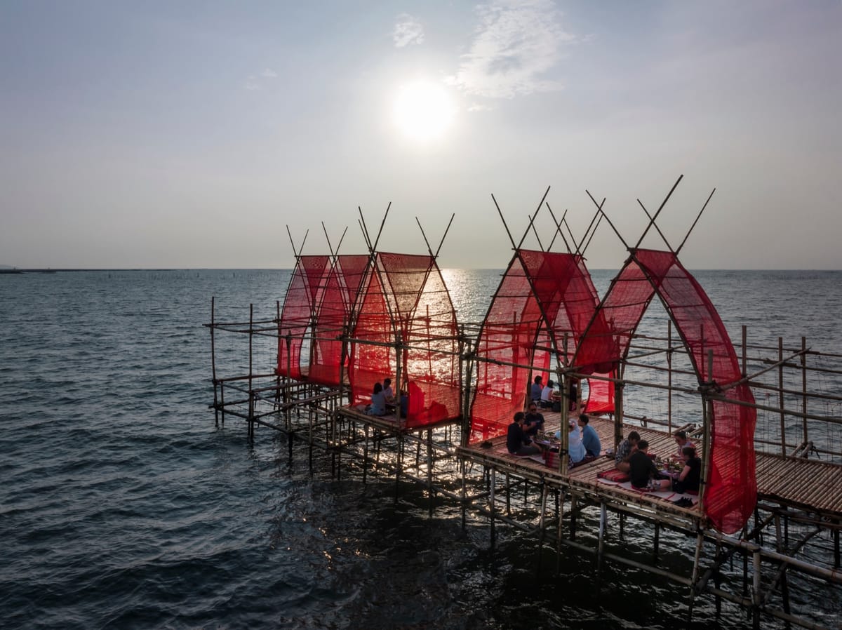 Chat Architects completes a bamboo pavilion for oyster fishermen off ...