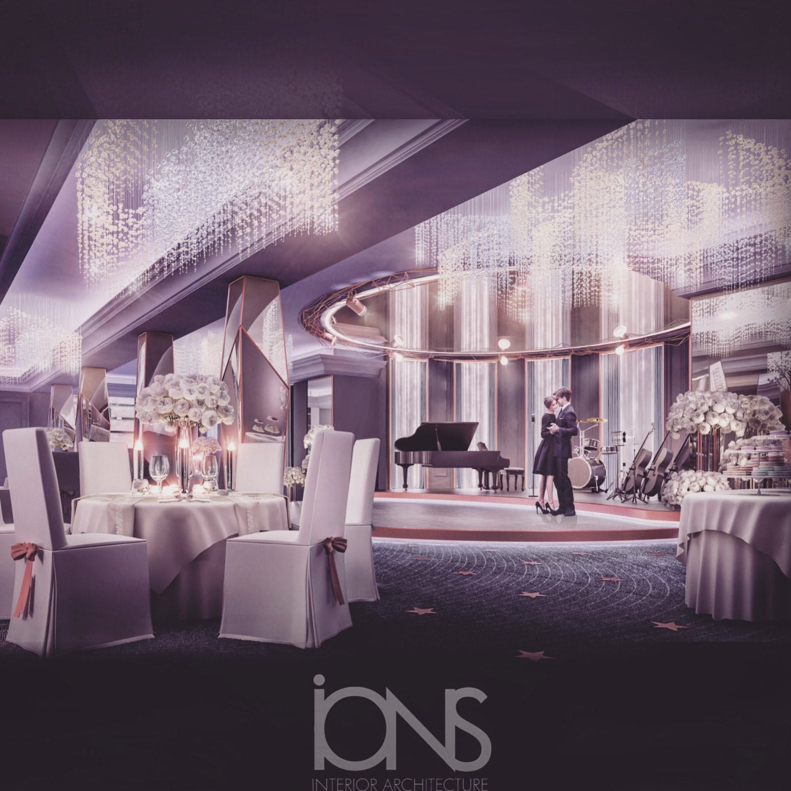 Glamorous Ballroom Interior Designing | IONS DESIGN | Archinect