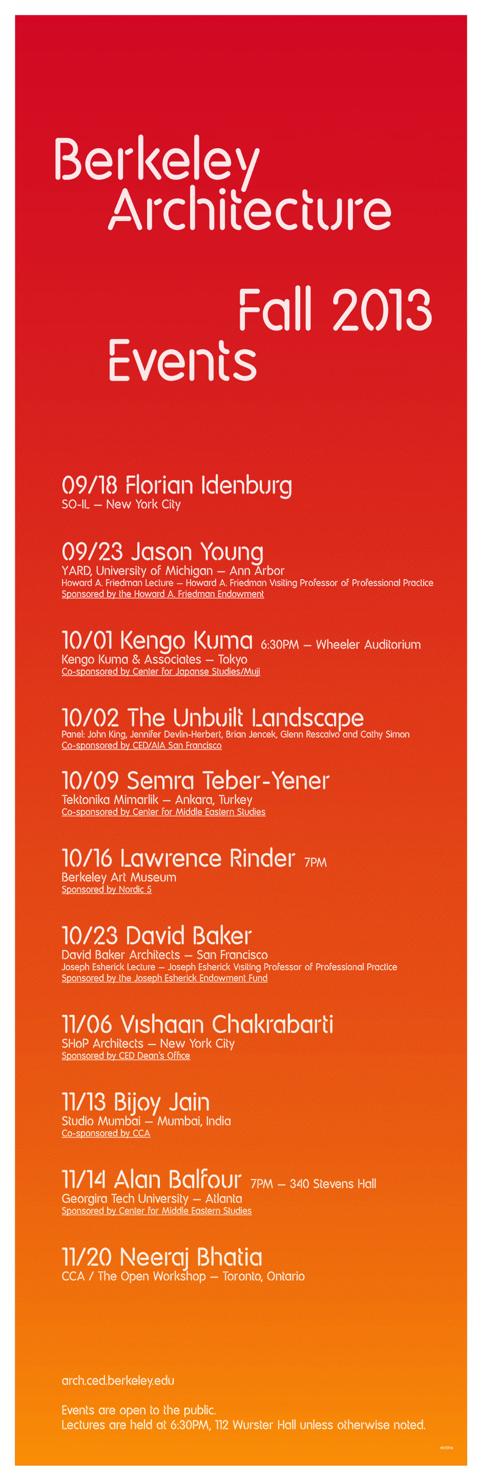 Get Lectured: UC Berkeley Fall '13 | News | Archinect