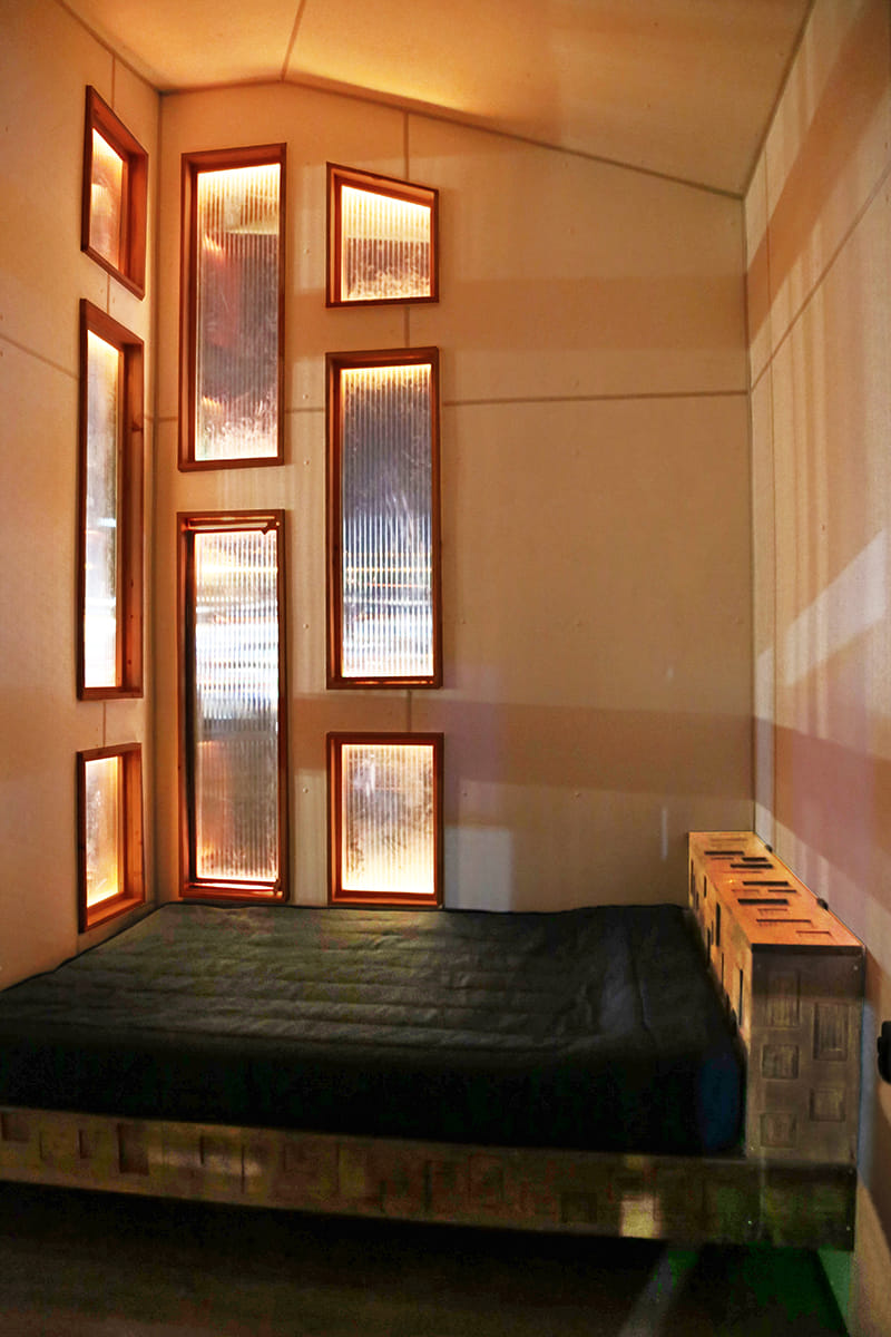 Drury architecture students build homeless shelter that plays on light ...