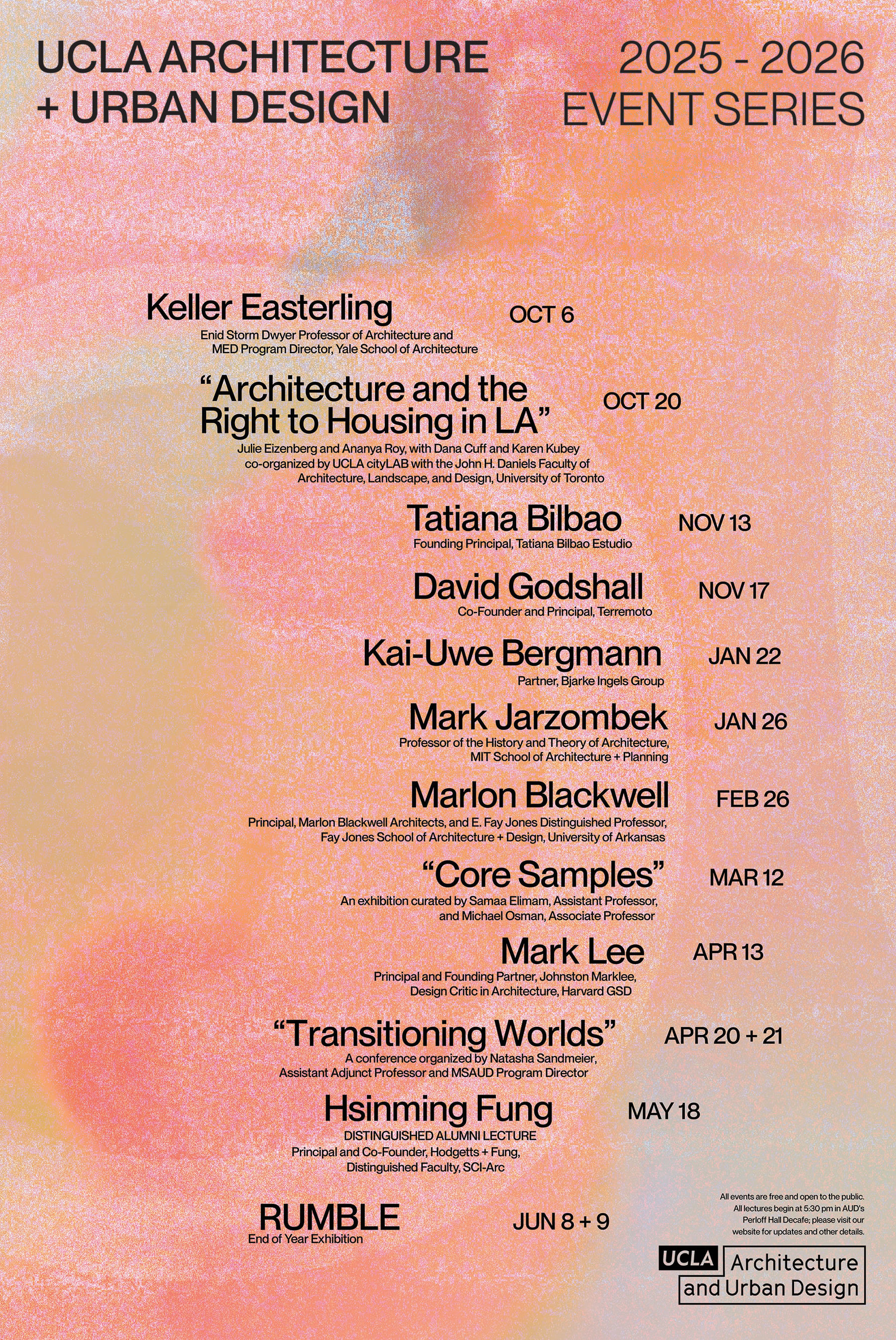 Get Lectured: UCLA, Fall '25 & Spring '26 | News | Archinect