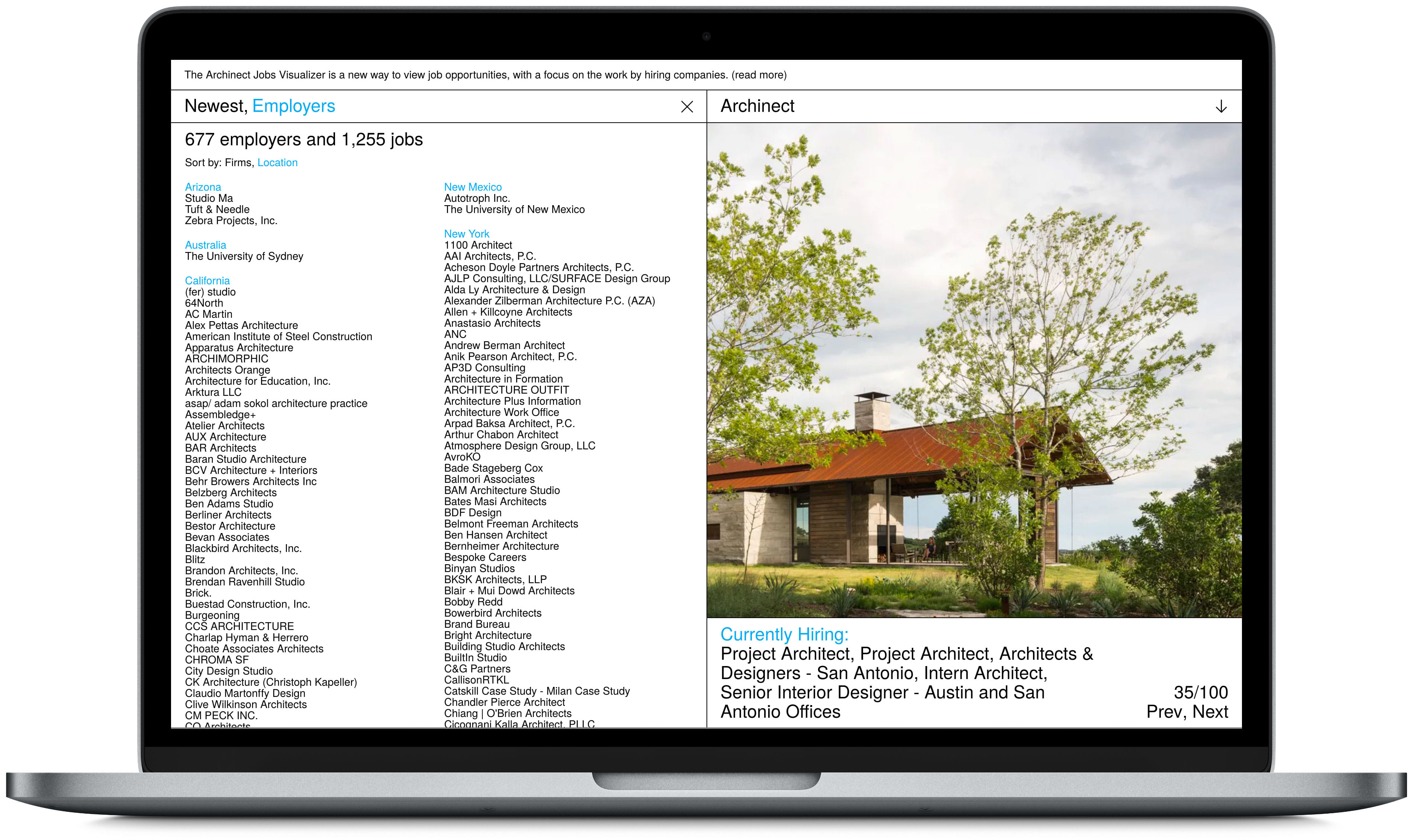 Introducing Archinect Jobs Visualizer; Browse the Best Architecture Job ...