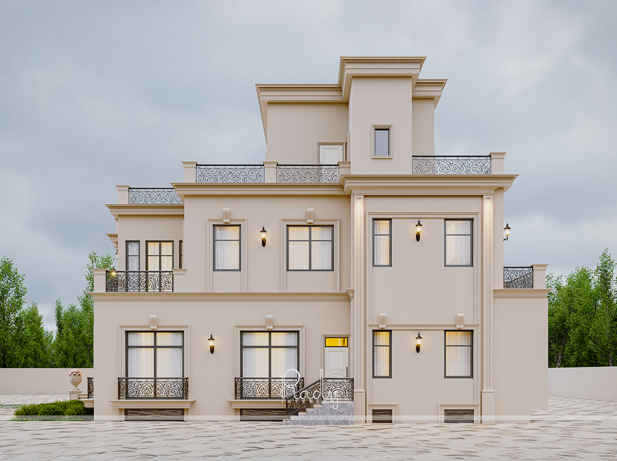 Luxury Villa Exterior Design | Contemporary Classical Residence, Dubai ...