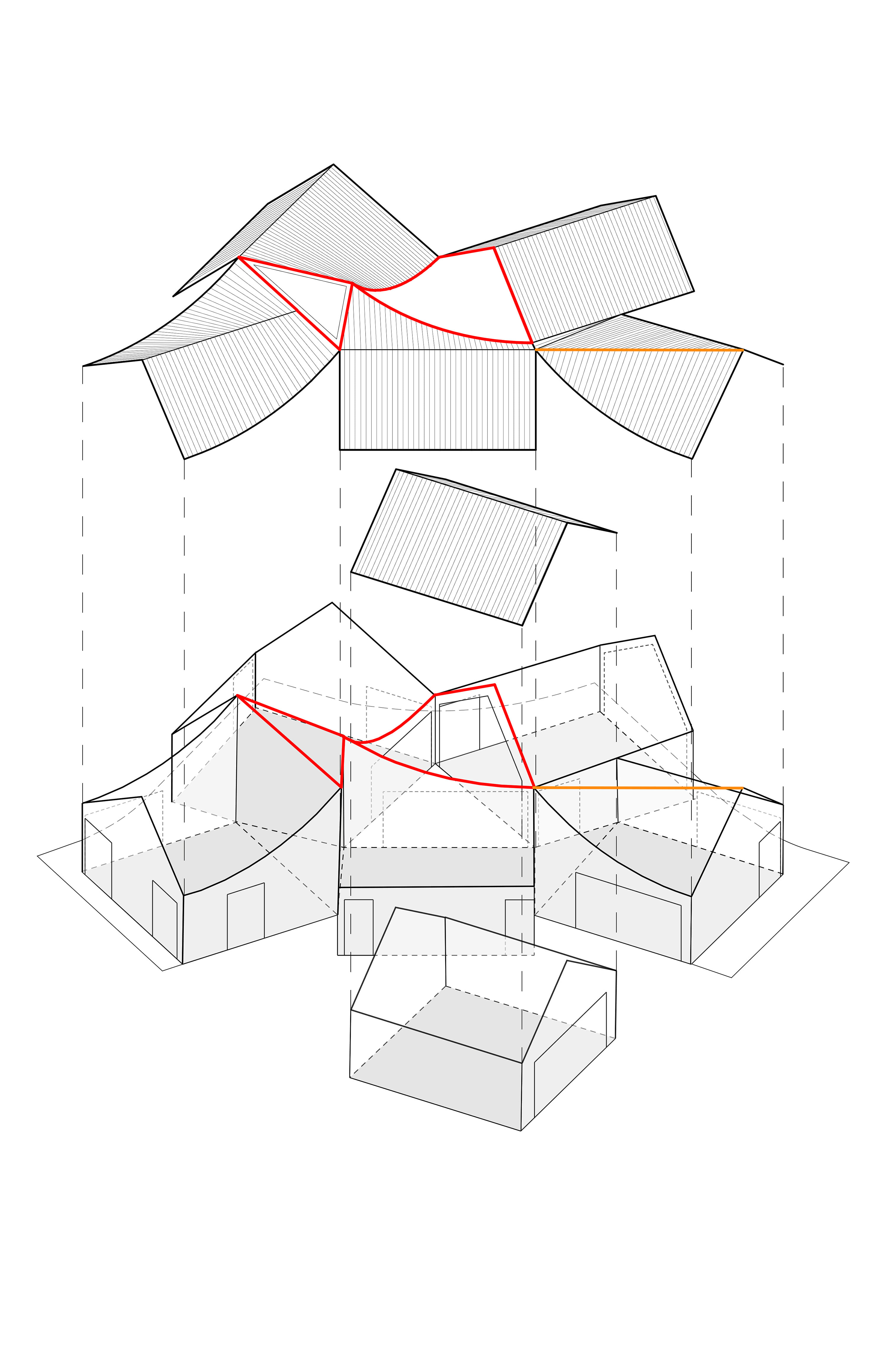 Six modules and an undulating roof come together for new residence by ...