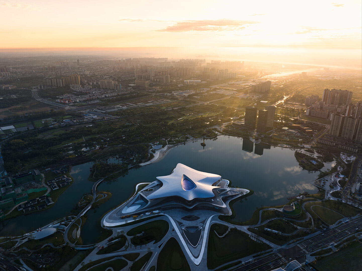 Zaha Hadid Architects' new Chengdu Science Fiction Museum has opened in ...