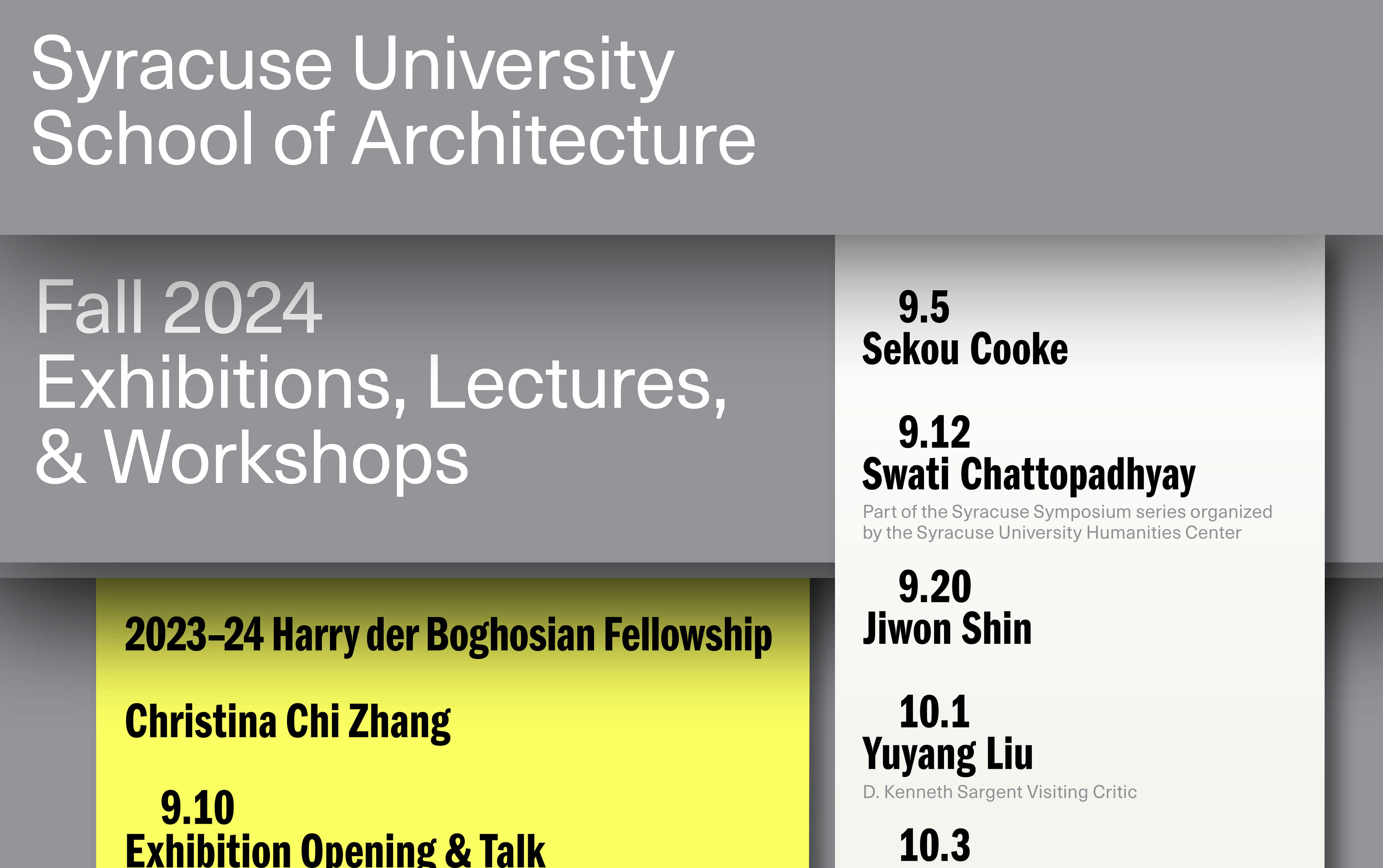 Get Lectured: Syracuse University, Fall '24 | News | Archinect