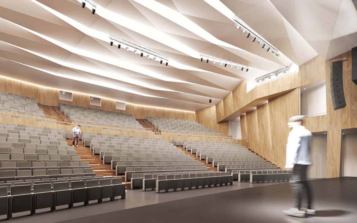 Congress hall at MSU INTC MDK | Asadov Architectural Studio | Archinect