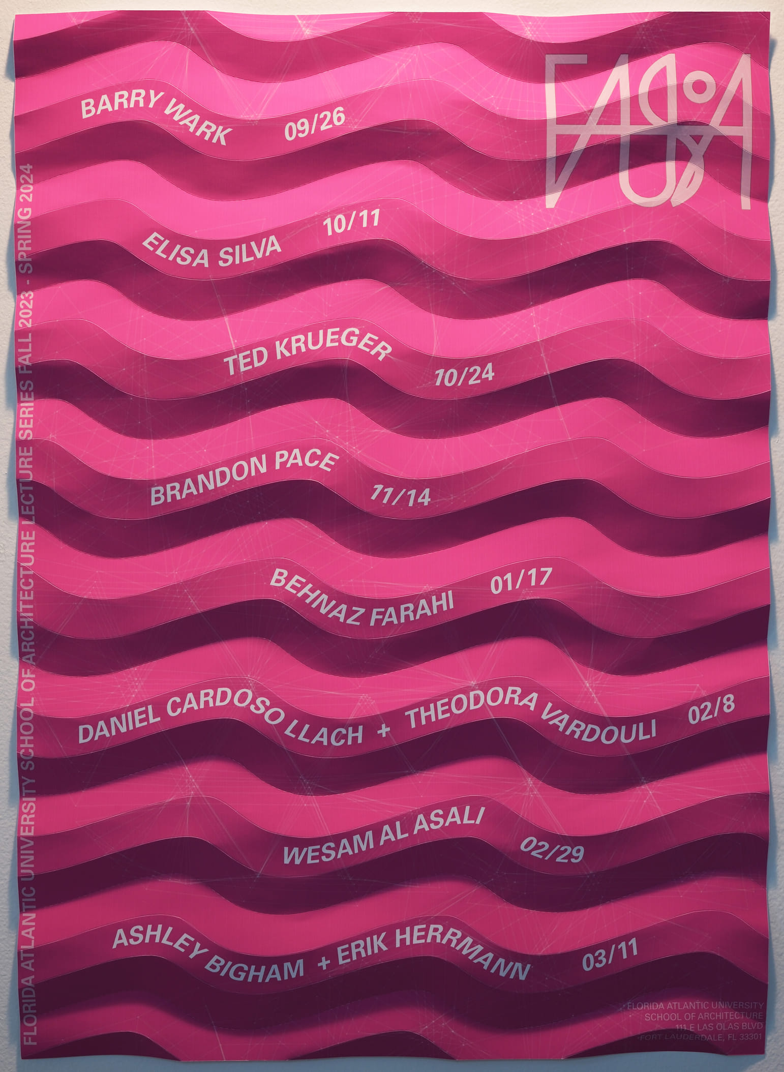 The most popular Fall '23 architecture school lecture poster is ...