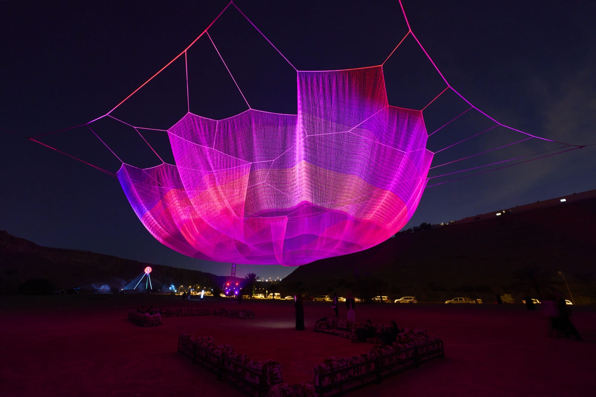 Janet Echelman completes rippling sculpture in Riyadh informed by ...