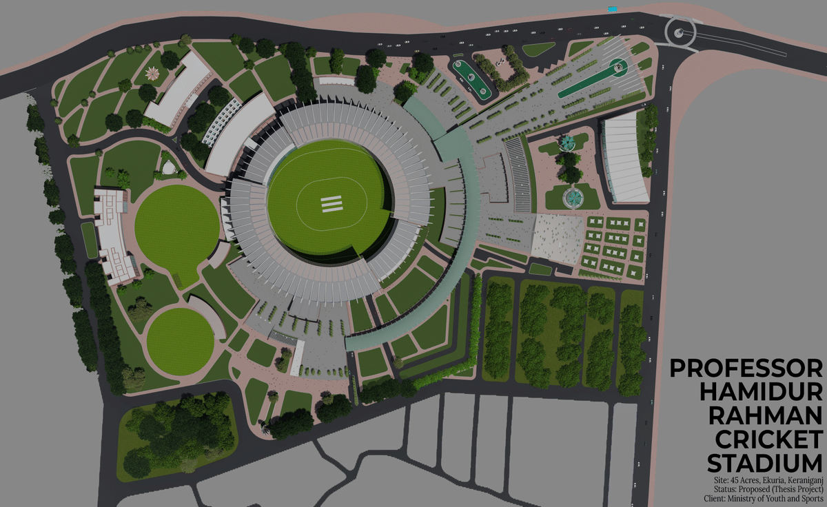 Professor Hamidur Rahman Cricket Stadium – Thesis Project | Jabed ...