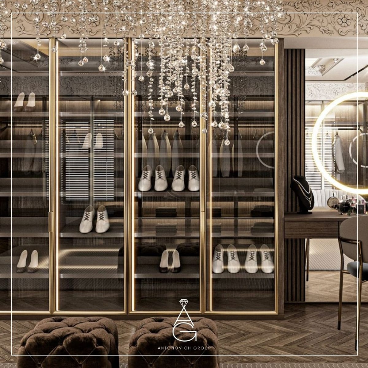 Master Dressing Room Interior Design and Joinery Solution | Luxury ...